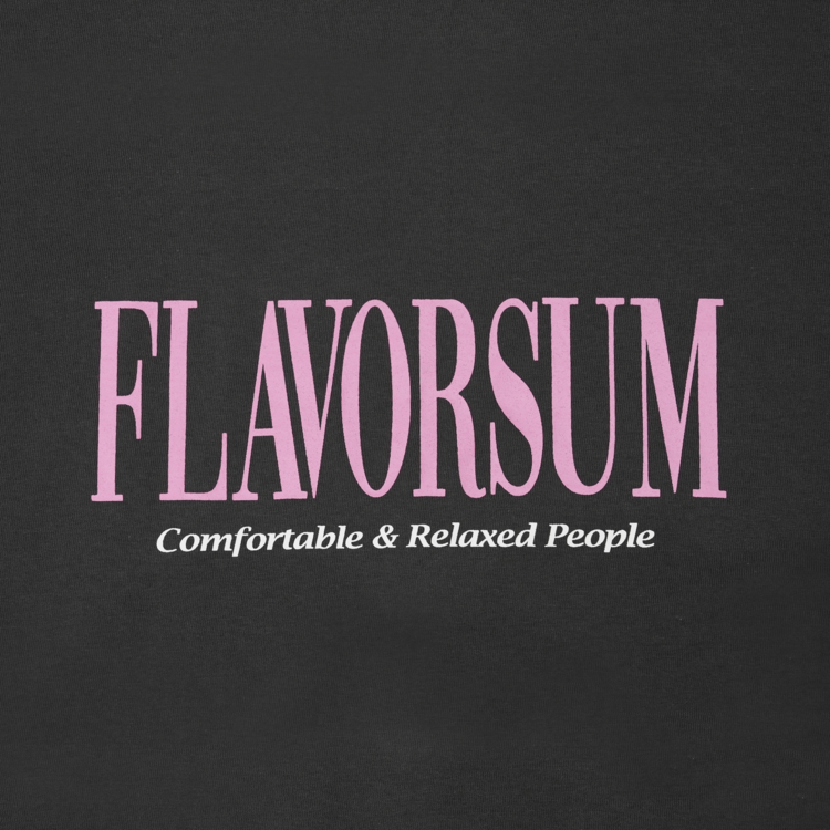(UNISEX) FLAVORSUM BIG LOGO T-SHIRTS-CHARCOAL : 플레이버썸 | FLAVORSUM