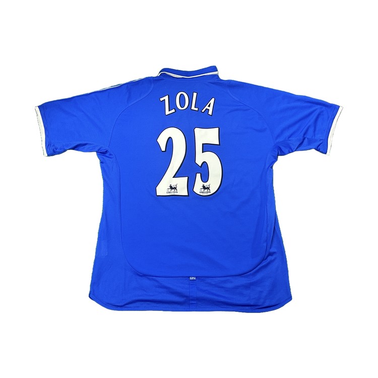 2001-2003 Chelsea Home #25 Zola Shirt - XXL : 433 SEOUL