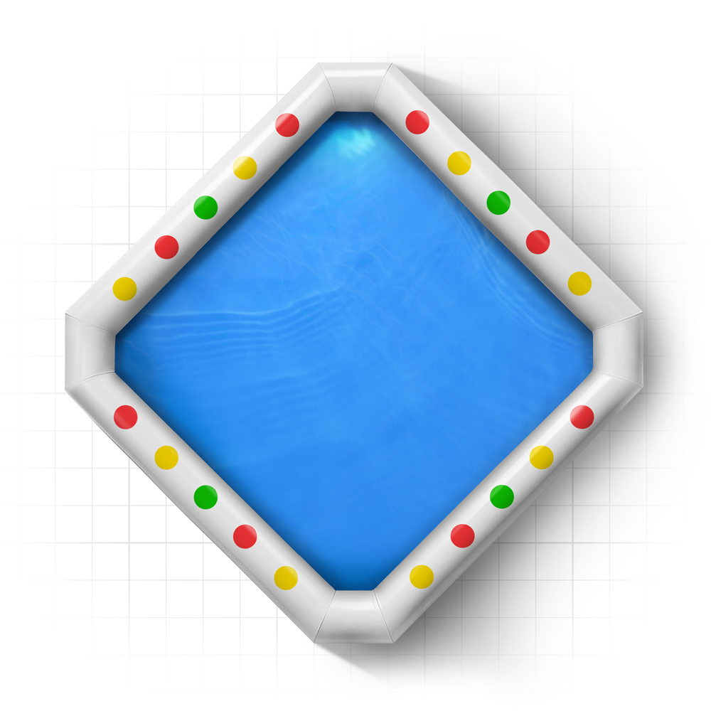 바운스브라더스 S2121 컬러닷 화이트 에어수영장 에어풀장