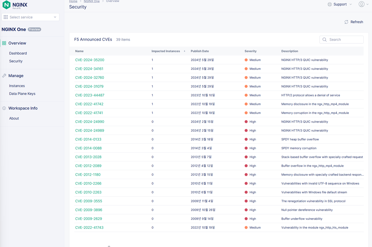 NGINX One #4 - 보안취약사항 확인하기 : NGINX ONE