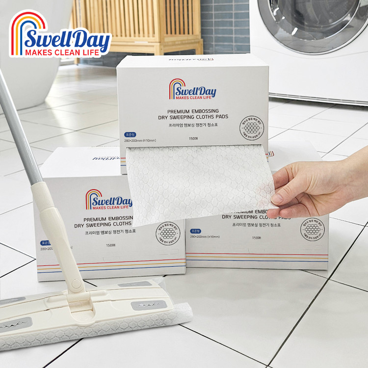 Swellday Premium Embossing Dry Sweeping Cloths Pads 600 Sheets (150 ...