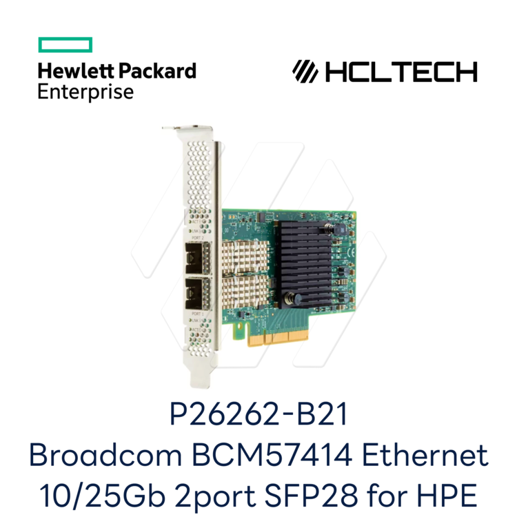 P26262-B21 Broadcom BCM57414 Ethernet 10/25Gb 2-port SFP28 Adapter for HPE : 에이치씨엘테크
