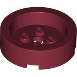 레고부품 Dark Red Brick, Round 4 x 4 with Recessed Center and Hole (68325 ...