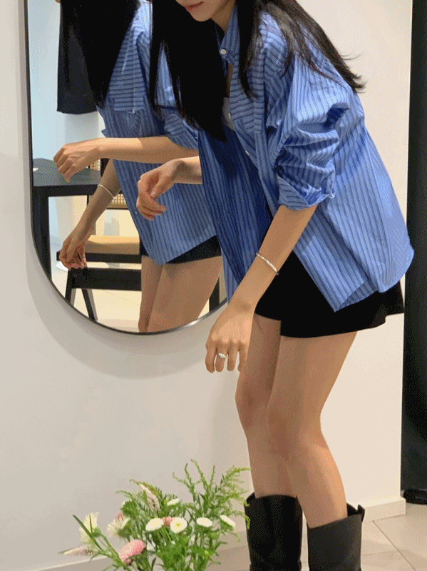 포드 포켓 코튼 스트라이프 SH [입고지연] : 클마로: klmaroe