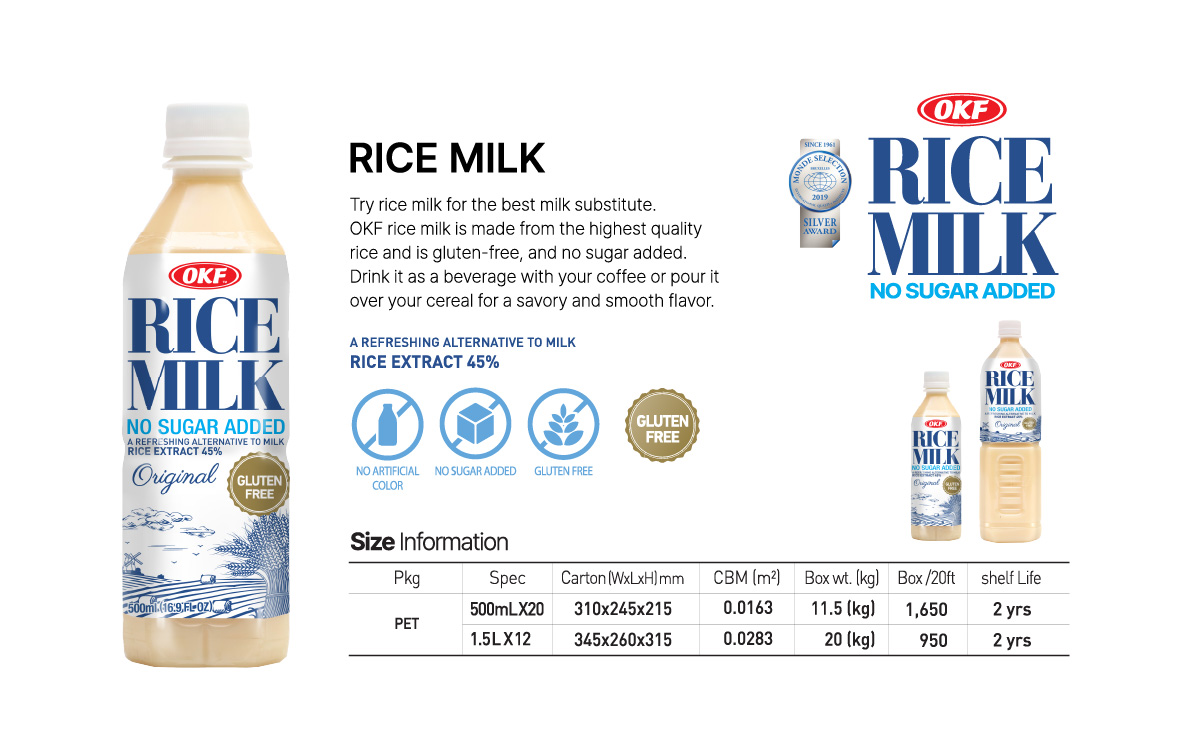 RICE MILK : OKF CORPORATION