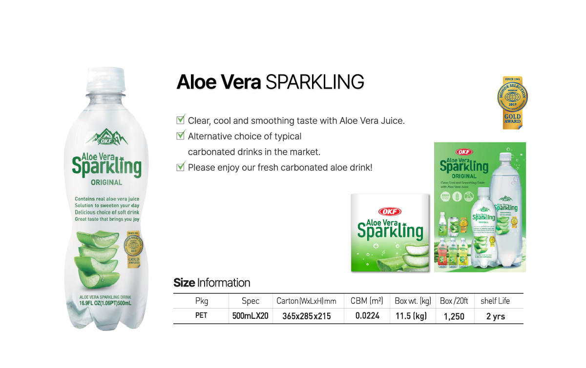 Aloe Vera Sparkling : OKF CORPORATION