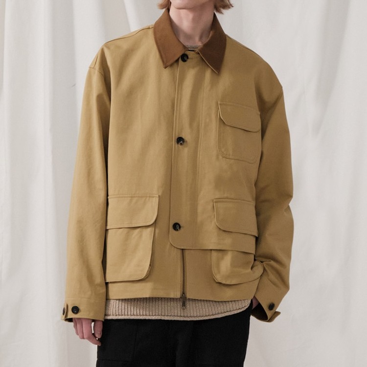 맨인정글 GUN FLAP WORK JACKET - YELLOW BEIGE : 피에 FFie 브랜드 편집샵