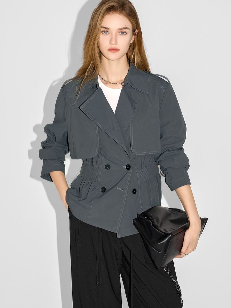 Sleek Urban Edge Trench Coat : 엘레니크(Elenique)