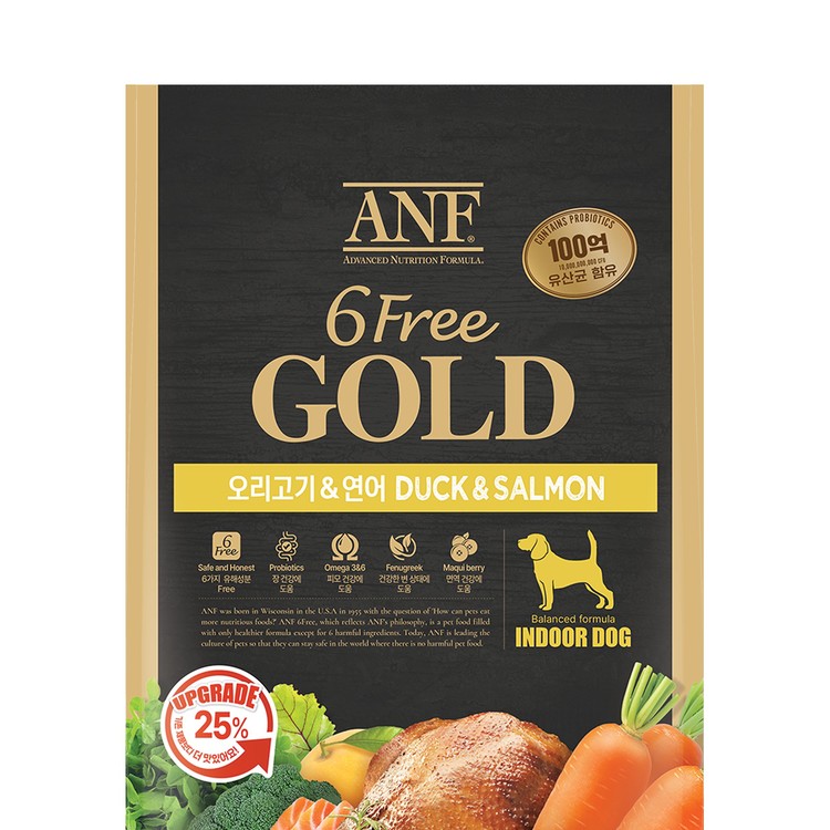 020ANF 독 식스프리골드 오리&연어 1.6kg : 도그마캣 24시 무인반려동물 용품점