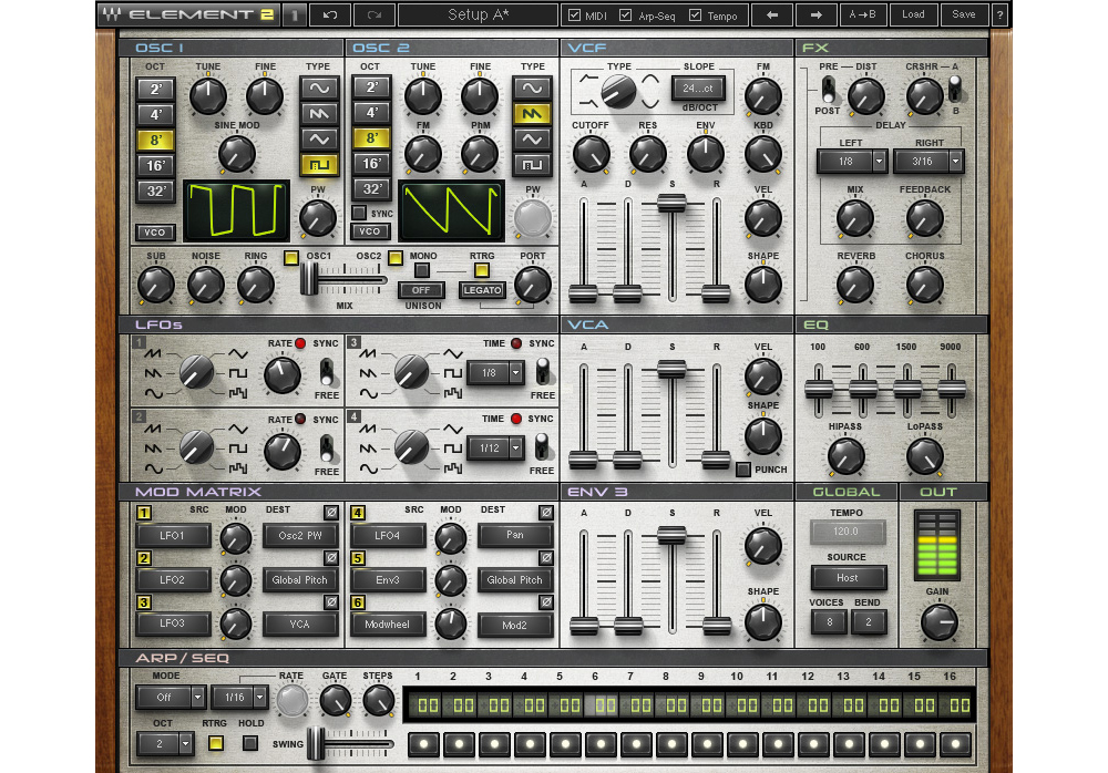Element 2.0 Virtual Analog Synth : BLS : Waves Creative Access
