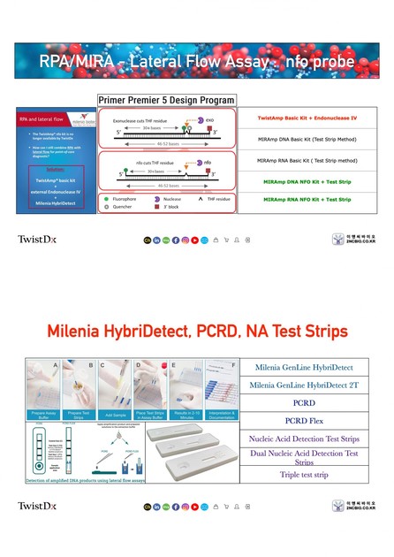 RPA/RAA/MIRA-Lateral Flow Assay & nfo probe : Recomninase Polymerase Amplification Technology
