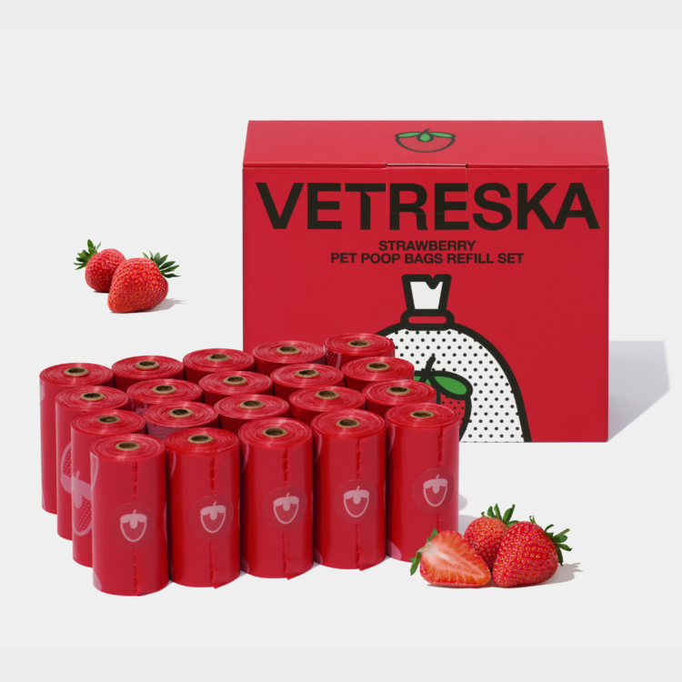 [신상오픈세일] 🍓향기나는 딸기 풉백 리필 300매(20롤) : 모몽 : VETRESKA 베트레스카 한국 공식 총판