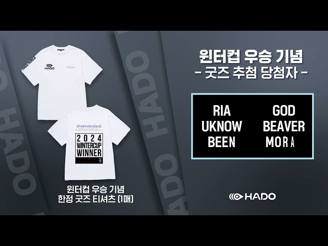 2024 윈터컵 우승 굿즈 - WSS : HADO KOREA 하도코리아