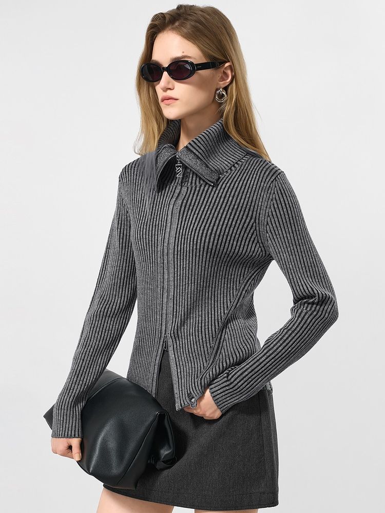 Stripe Harmony Layered Knit Top : 엘레니크(Elenique)