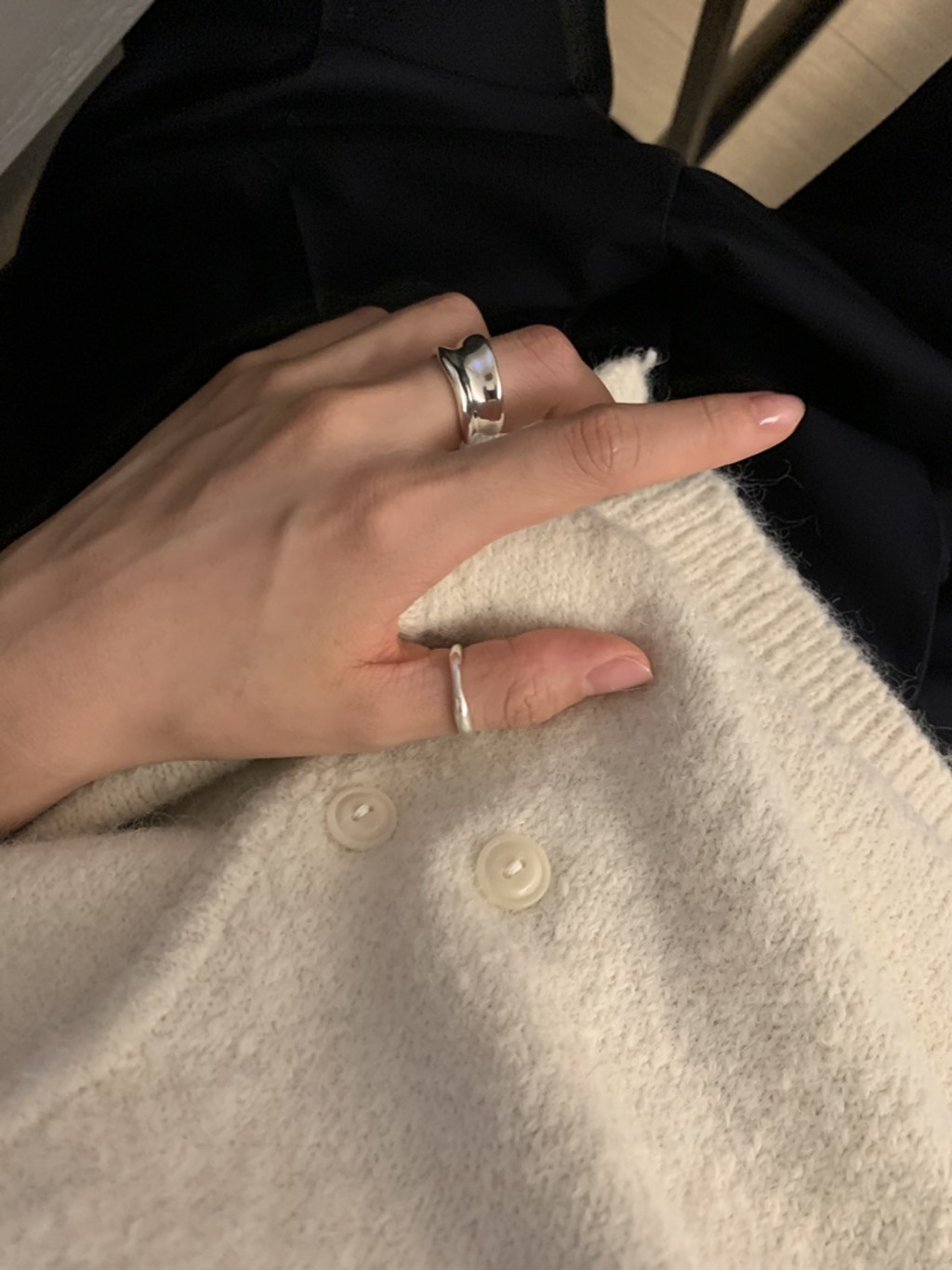 SILVER 925 Bold Ring : 클마로: klmaroe