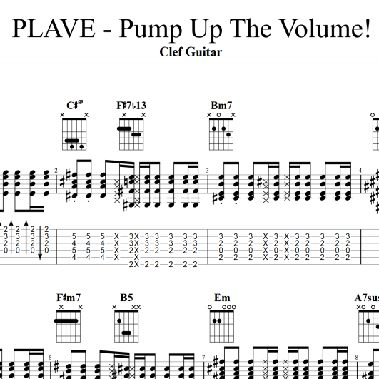 PLAVE - Pump Up The Volume! [TAB + Chord] : clefguitarC