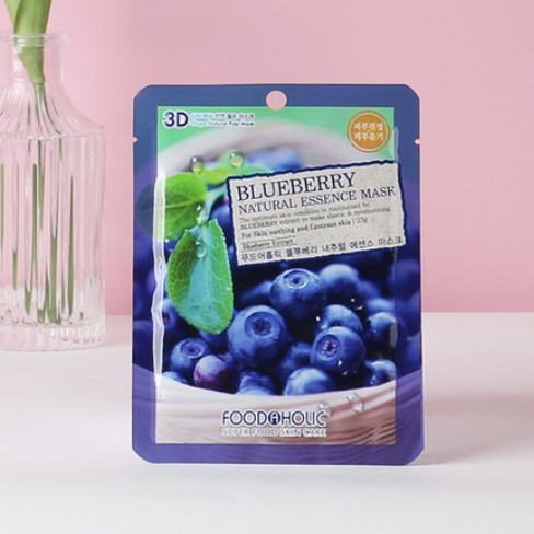Food-A-Holic 3D Blueberry Natural Essence Mask Pack, 100 Packs : kiwemall