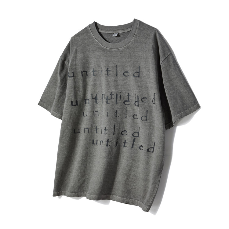 Untitled Layer Logo Pigment Wash Short Sleeve Gray : untitled_official
