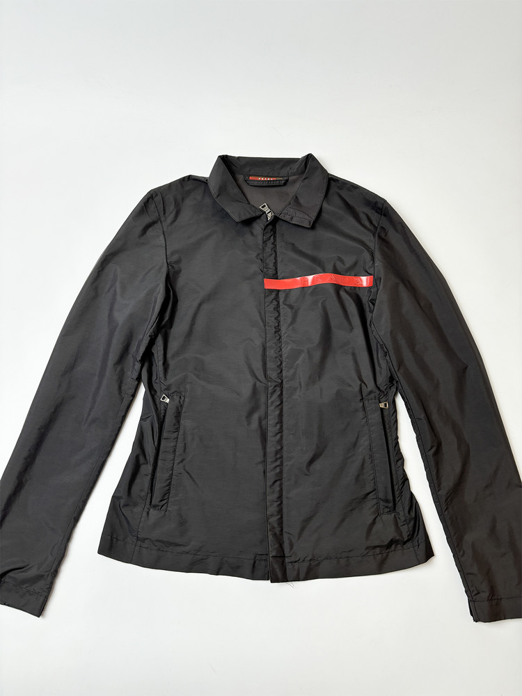 PRADA SPORT RED TAP NYLON JACKET : oaens
