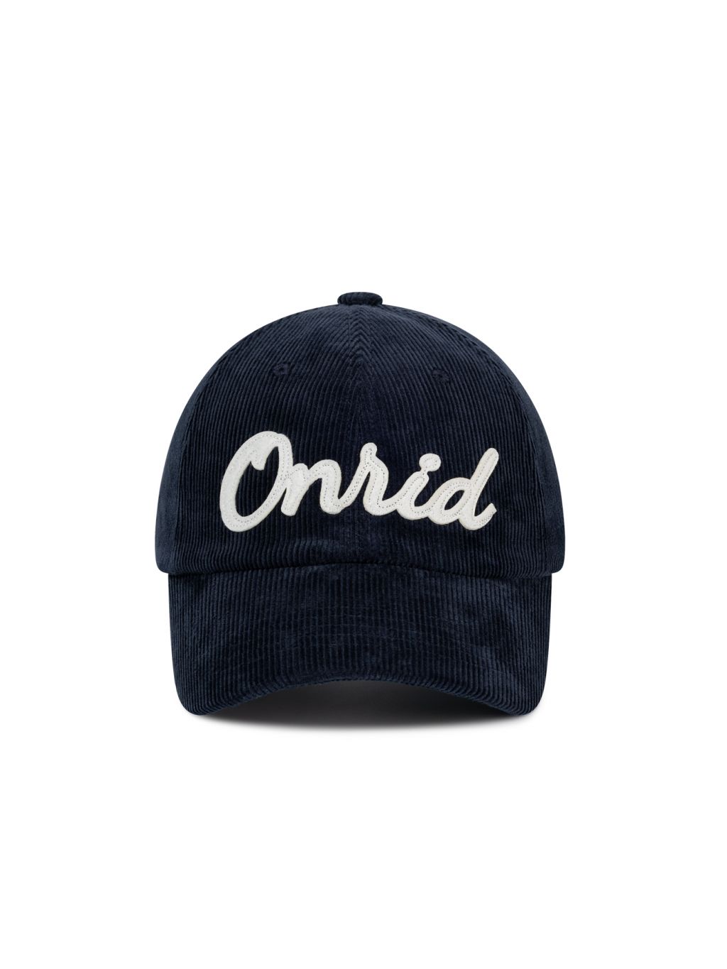 Applique Logo Corduroy Ball Cap - Navy : ONRID PROJECT 온리드 프로젝트