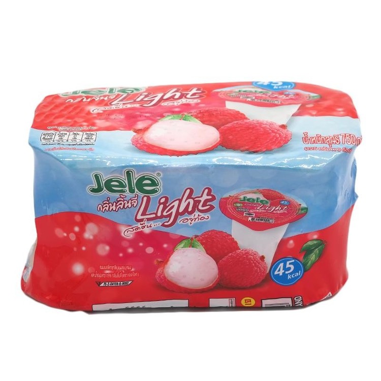 Jele/เจเล่ ไลท์ เยลลี่คาราจีแนน รสลิ้นจี่ 125ml (แพ็ค 6) : นิโกะ นิโกะ ...