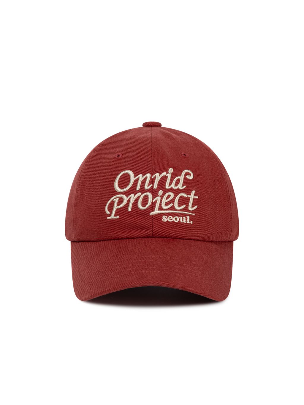 Corsiva Ball Cap - Burgundy : ONRID PROJECT 온리드 프로젝트