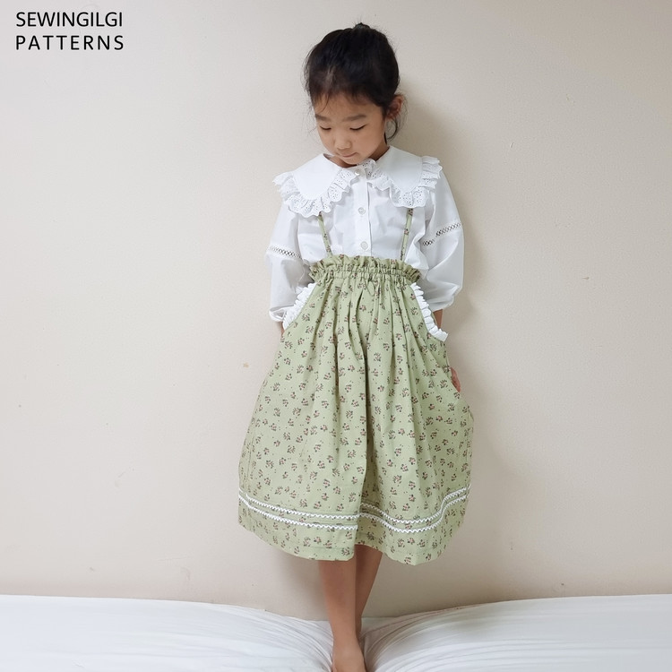 Heidi Long Skirt for kids Pattern : SEWINGILGI PATTERNS