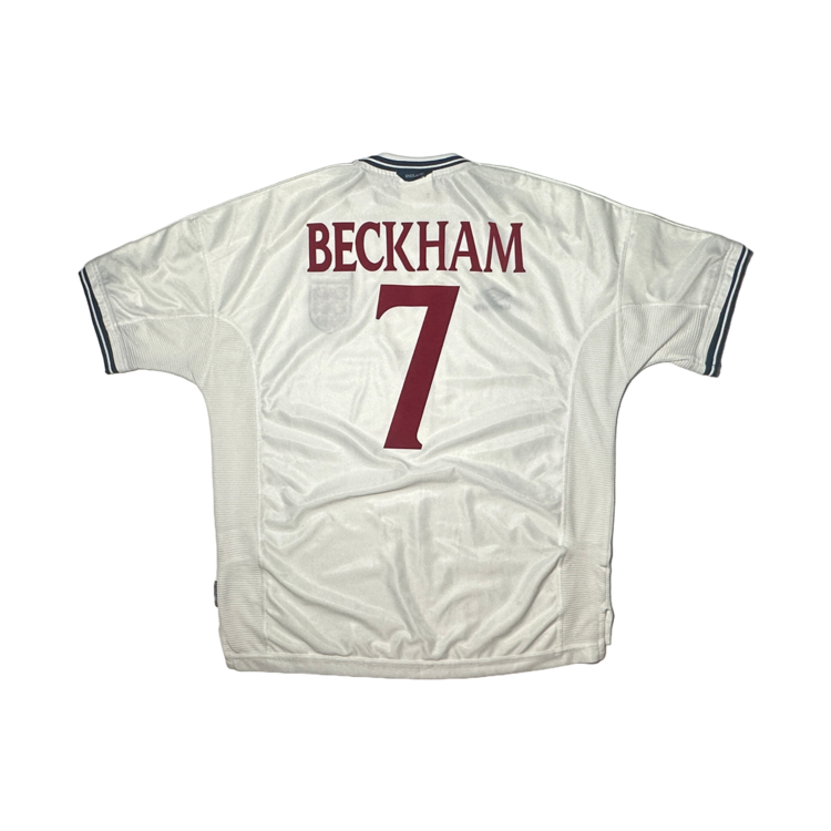 1999-2001 England Home #7 Beckham Shirt - XXL : 433 SEOUL