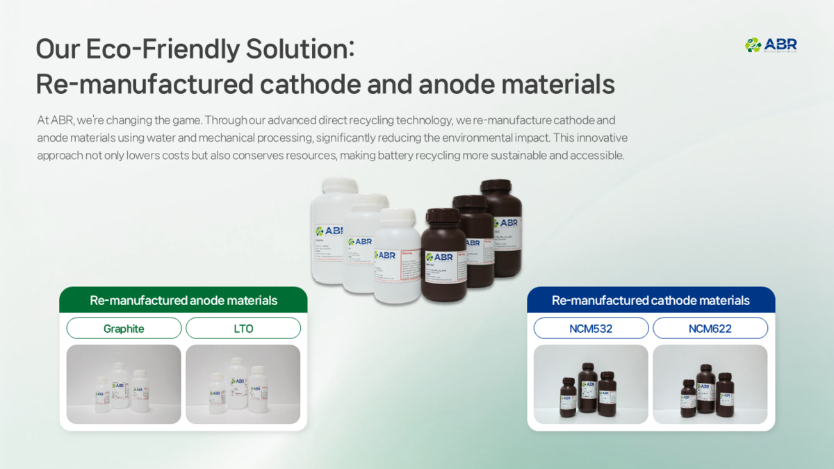 [K-BATTERY SHOW 2024] ABR unveils world's first remanufacturing cathode ...