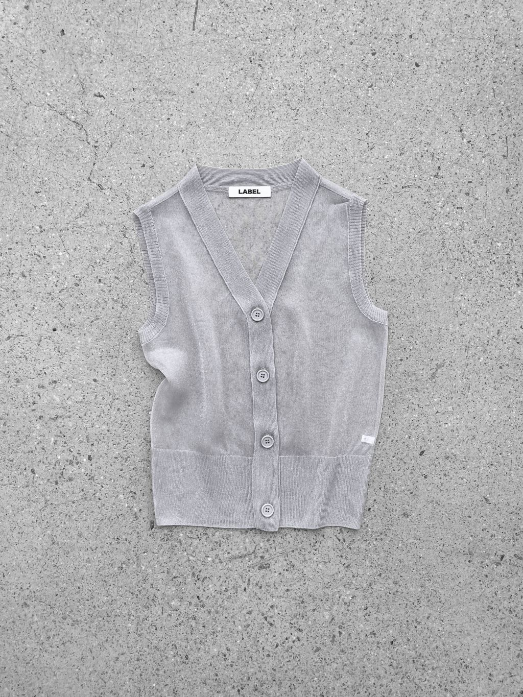 overlay knit vest silver : LABEL ARCHIVE 라벨 아카이브