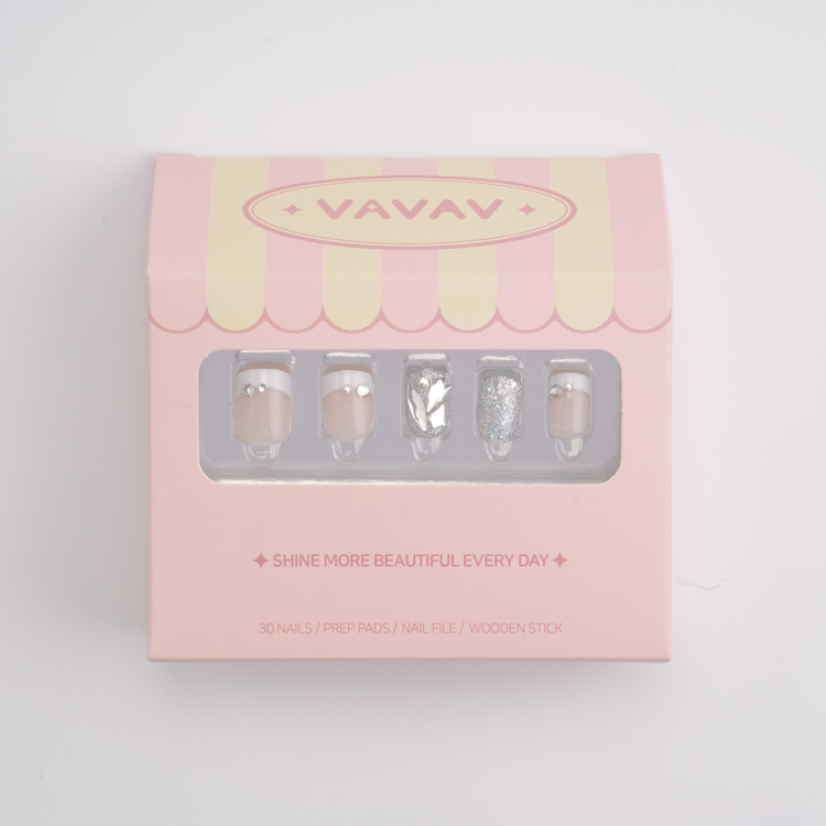 웨딩칼라 스퀘어 네일팁 : VAVAVNAIL
