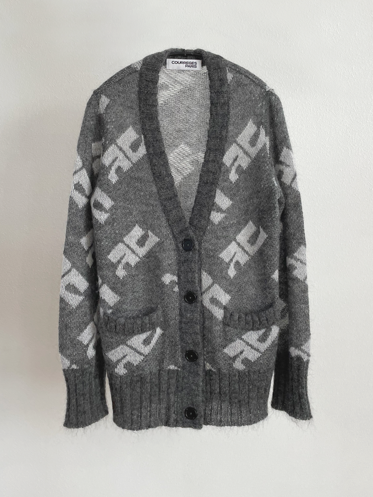 Courreges Logo Pattern Cardigan : 리와인드｜세컨핸드 편집숍
