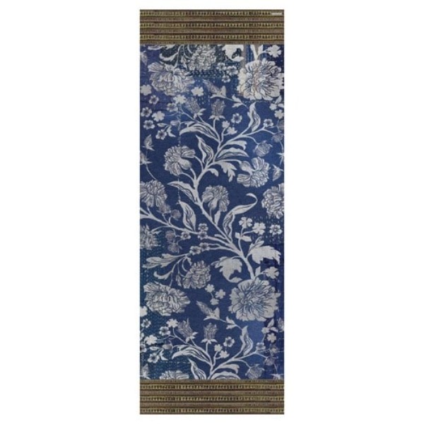 베이자플로우 PVC 보헤미안 가든 대형 러그 - 인디고 플라워 (4size) : 라벨르엠 - Labelle M