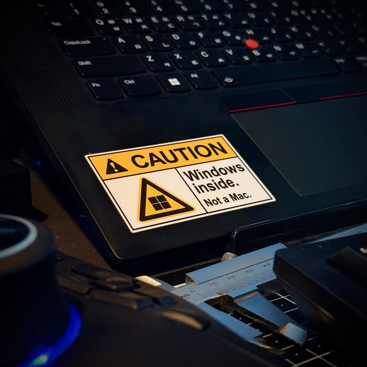 CAUTION Windows 스티커 : Jacky Workshop 잭키 워크샵