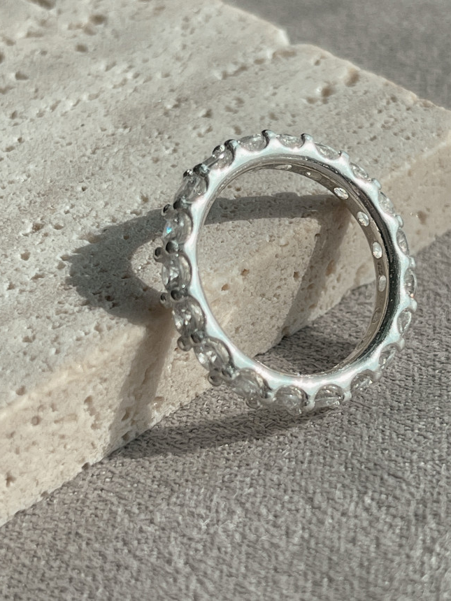 실버925 크리스탈 지르코니아 실버 반지 SRF35 : HRM SILVER