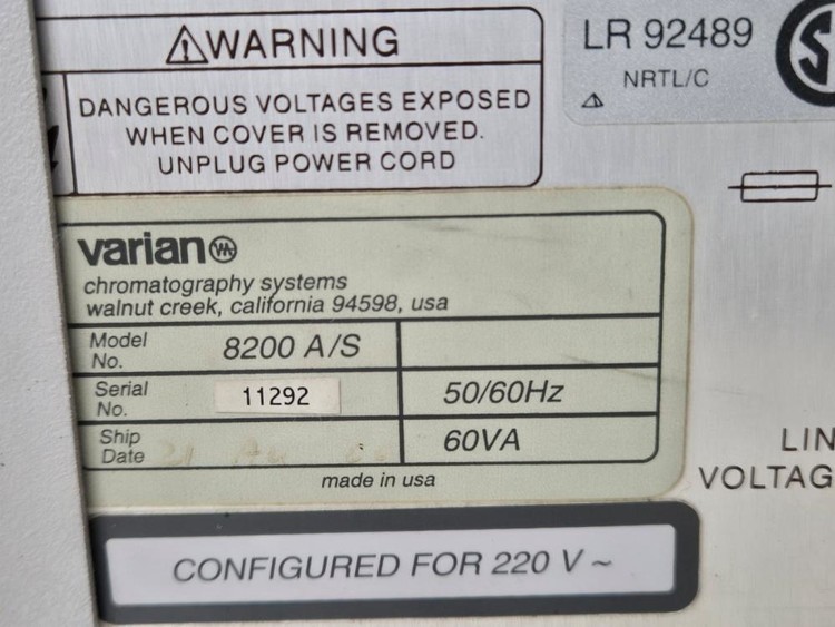 VARIAN CP-8200 Autosampler : 엠아이티솔루션