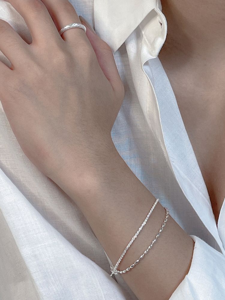 실버925 마르게리따 2.3mm 1.9mm, 1.5mm 팔찌 SBF46 : HRM SILVER