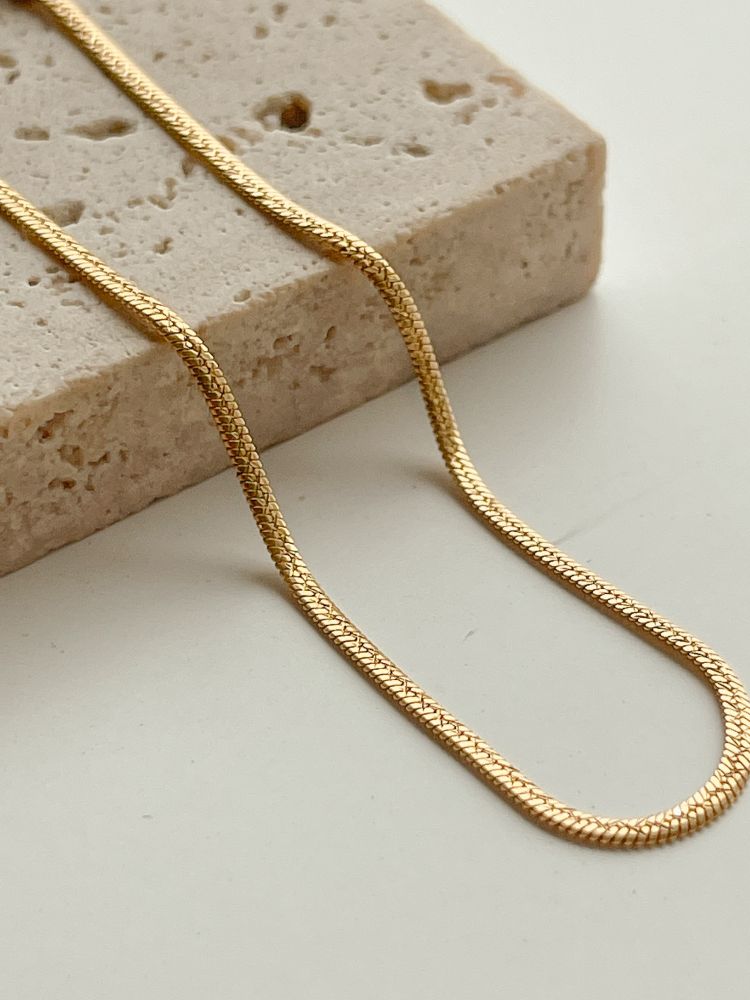 실버925 2mm 실키플렛 스네이크 팔찌 SBF36 : HRM SILVER