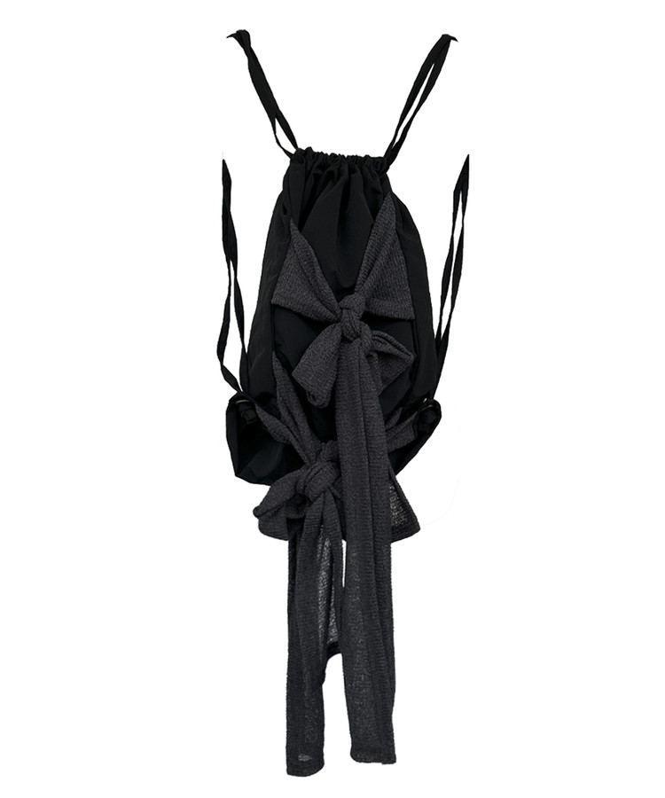 Tie ribbon string backpack (3colors) : SKuiB