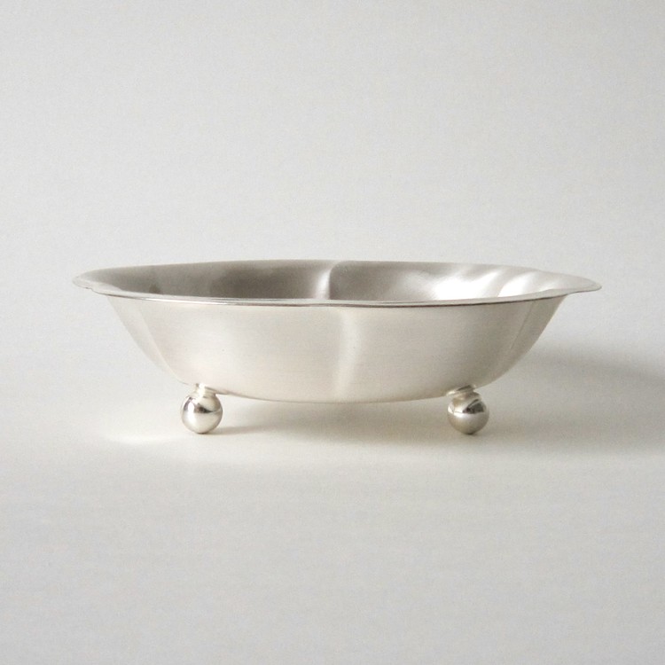 brushed silver plated candy dish : cosetti