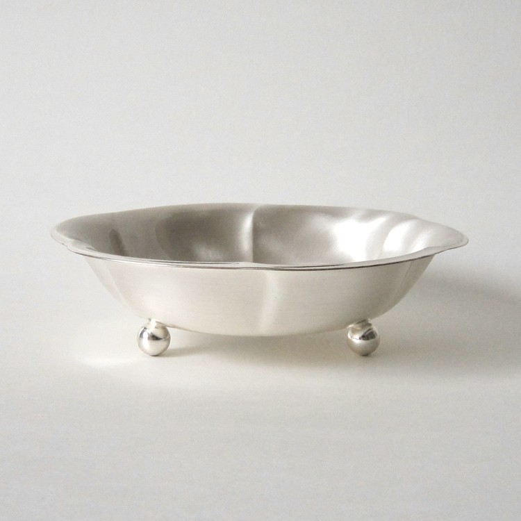 brushed silver plated candy dish : cosetti