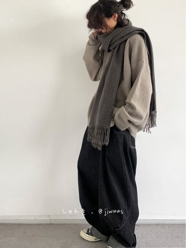 Solid Color Basic Loose Silhouette Sweater : 더스터프(Dustuff)