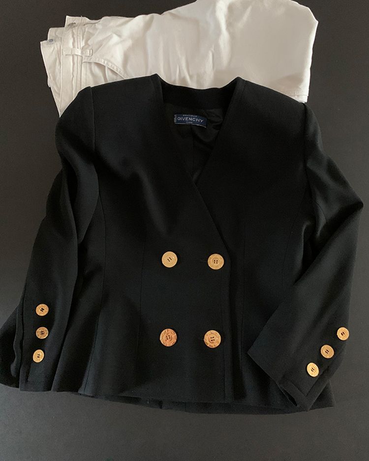 80's "Givenchy Boutique Paris" wool crop Jacket : lilisun