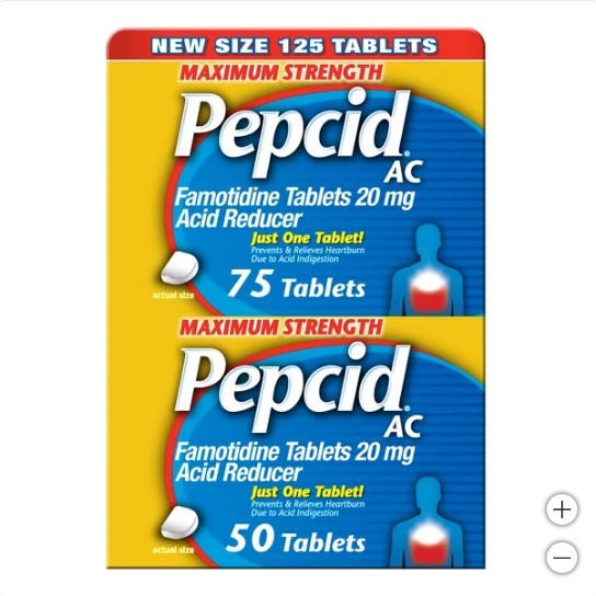 Pepcid AC Maximum Strength Heartburn Relief, Famotidine, 20 mg, 125 ...