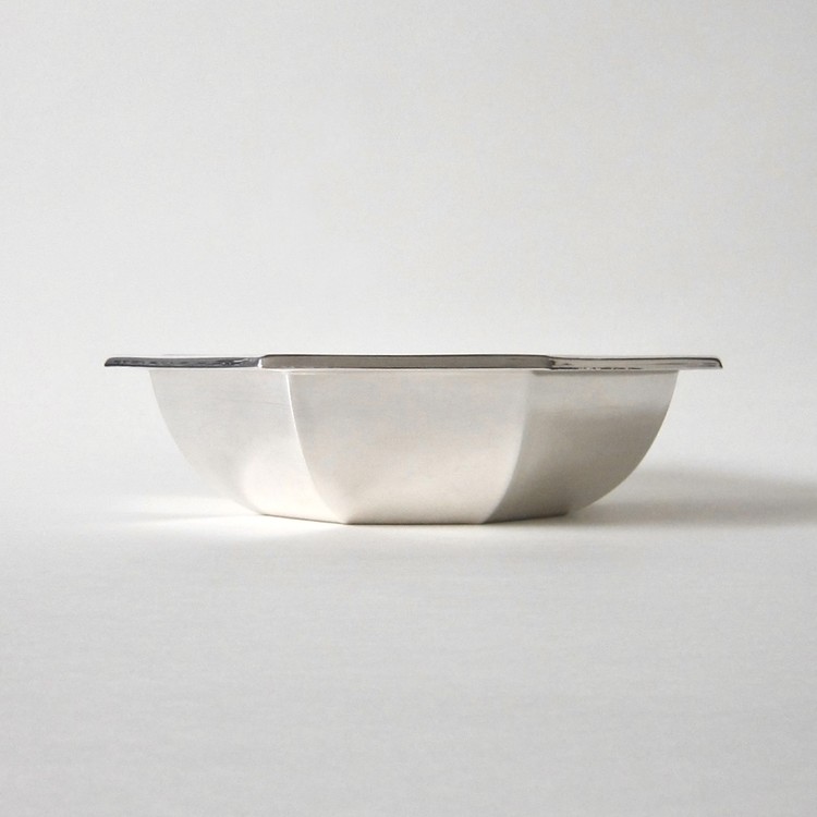 vintage silver plated octagonal bowl : cosetti