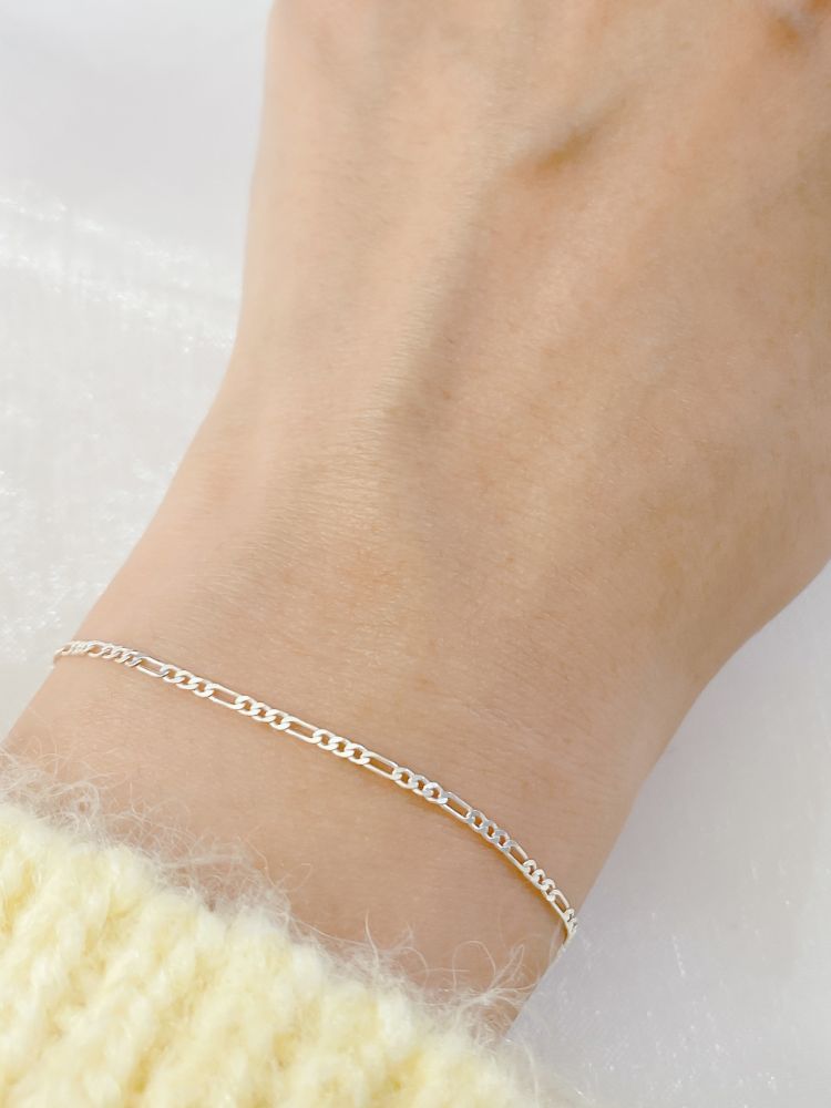 실버925 피가로 롤로 체인 [ 팔찌 / 발찌] SBF04 : HRM SILVER