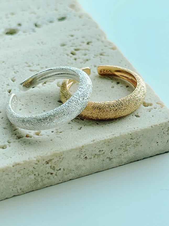 실버925 글리터 5mm 반짝반짝 오픈반지 SRF44 : HRM SILVER