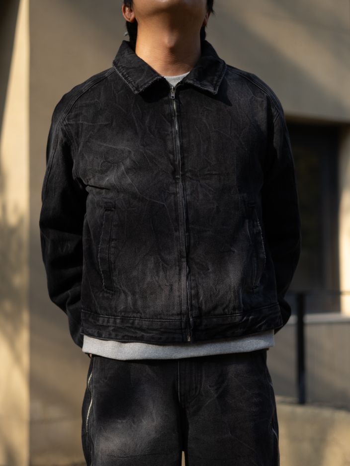 Crack washing zipper denim jacket [ACH242TO060] : ACHRO(아크로)