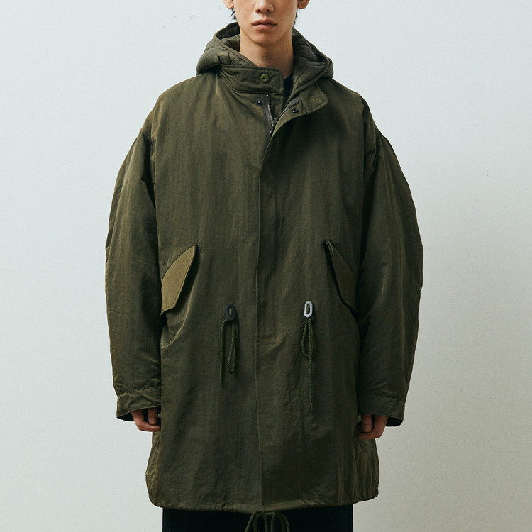 WASHED NYLON M65 FISHTAIL PARKA_KHAKI : PUBLICFIGURE