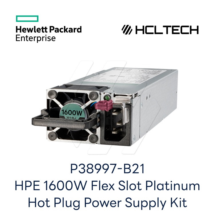 P38997-B21 HPE 1600W Flex Slot Platinum Hot Plug Low Halogen Power ...